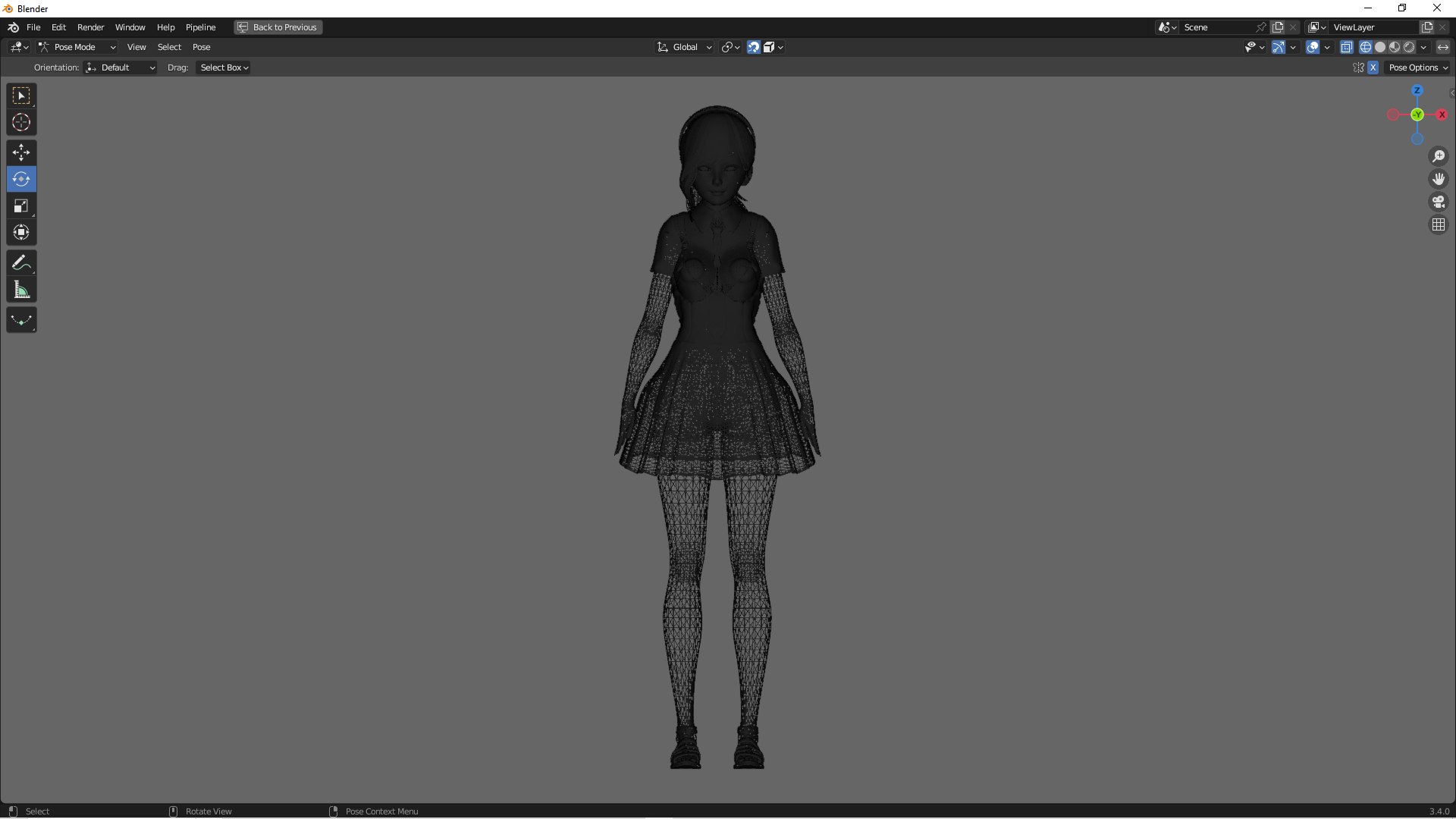 Casual Clothing 0004 - Realistic Female Character - Blender Eevee Model ...