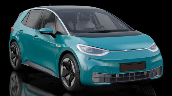 3D Electric Car Hatchback model - TurboSquid 1830792