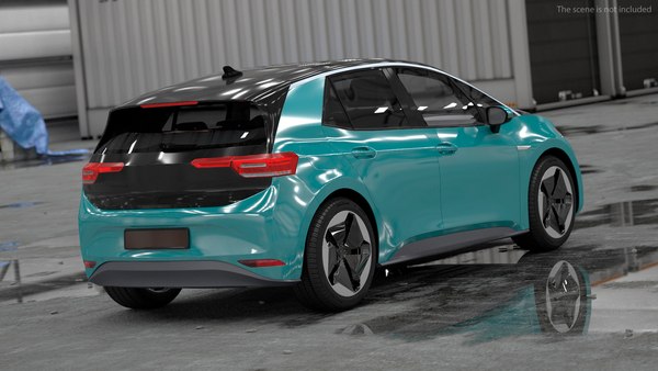 3D Electric Car Hatchback model - TurboSquid 1830792