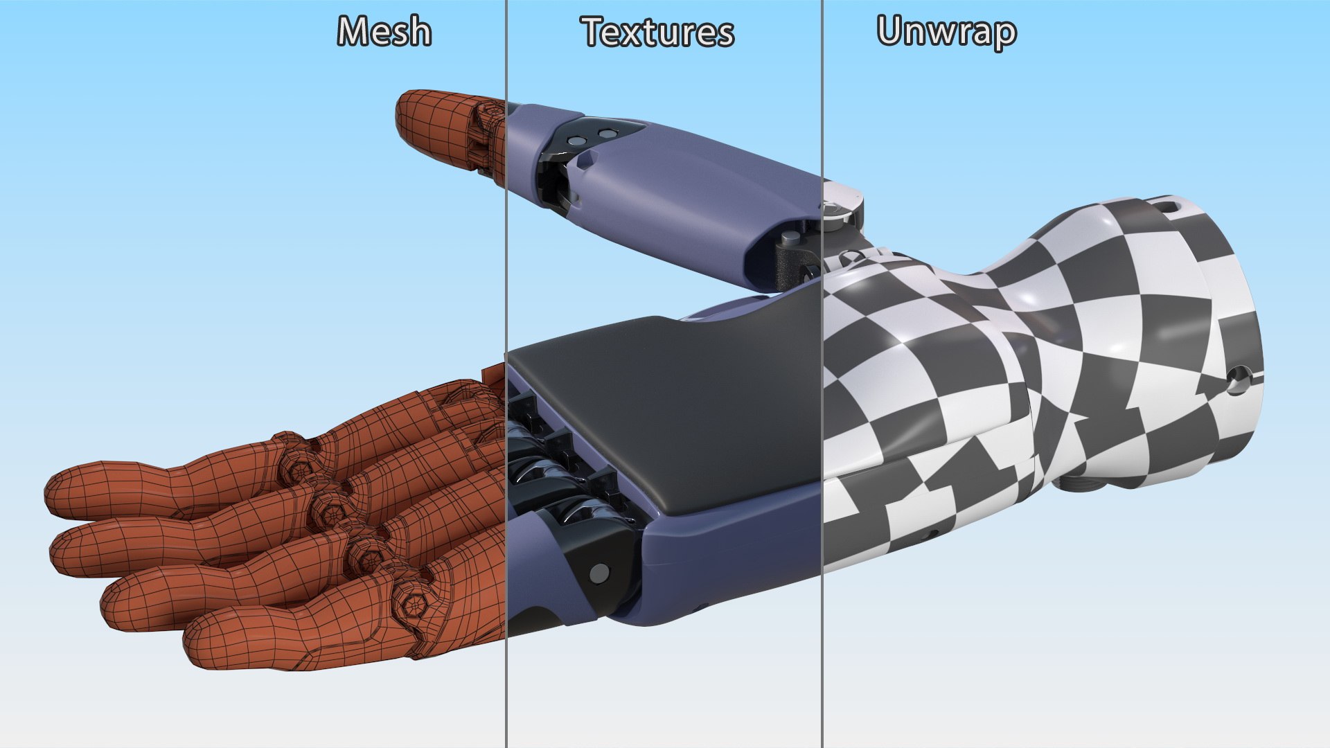 3D Right Dexterous Robot Hand - TurboSquid 2328640