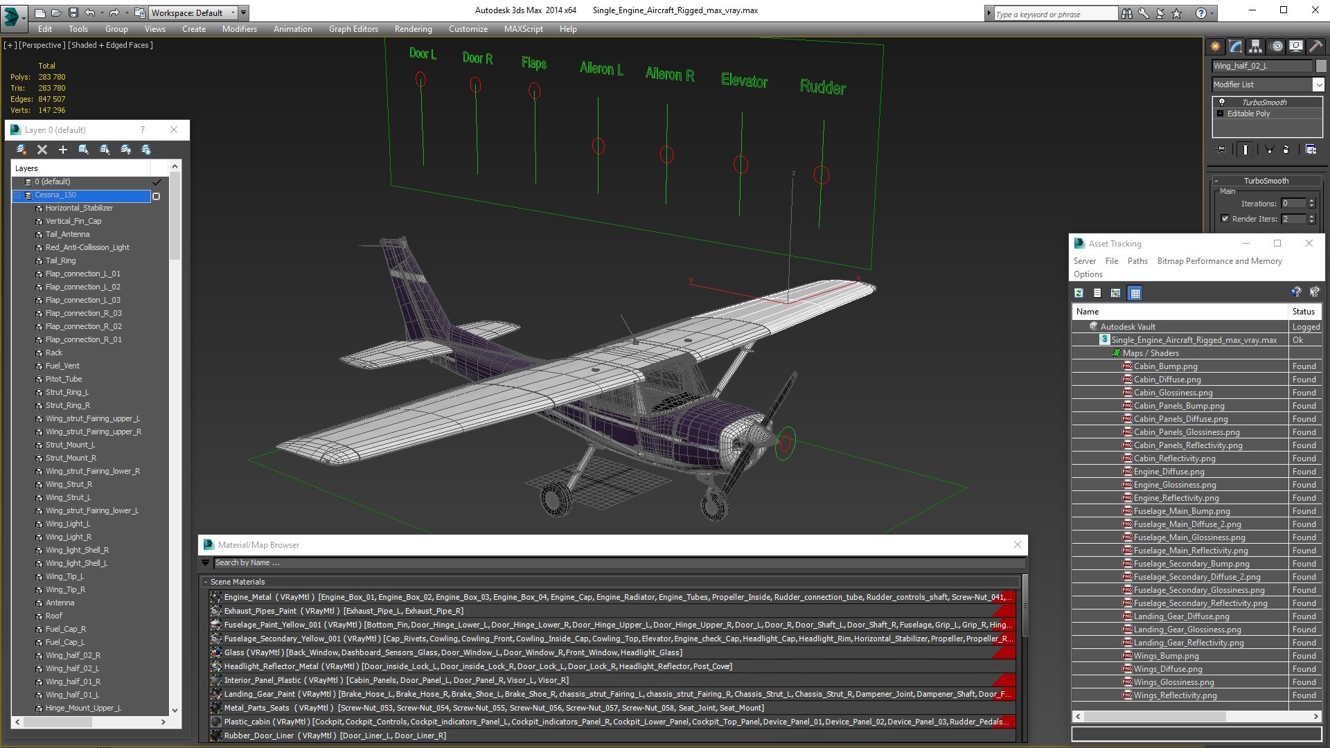 3D Single Engine Aircraft Rigged Model - TurboSquid 1546440