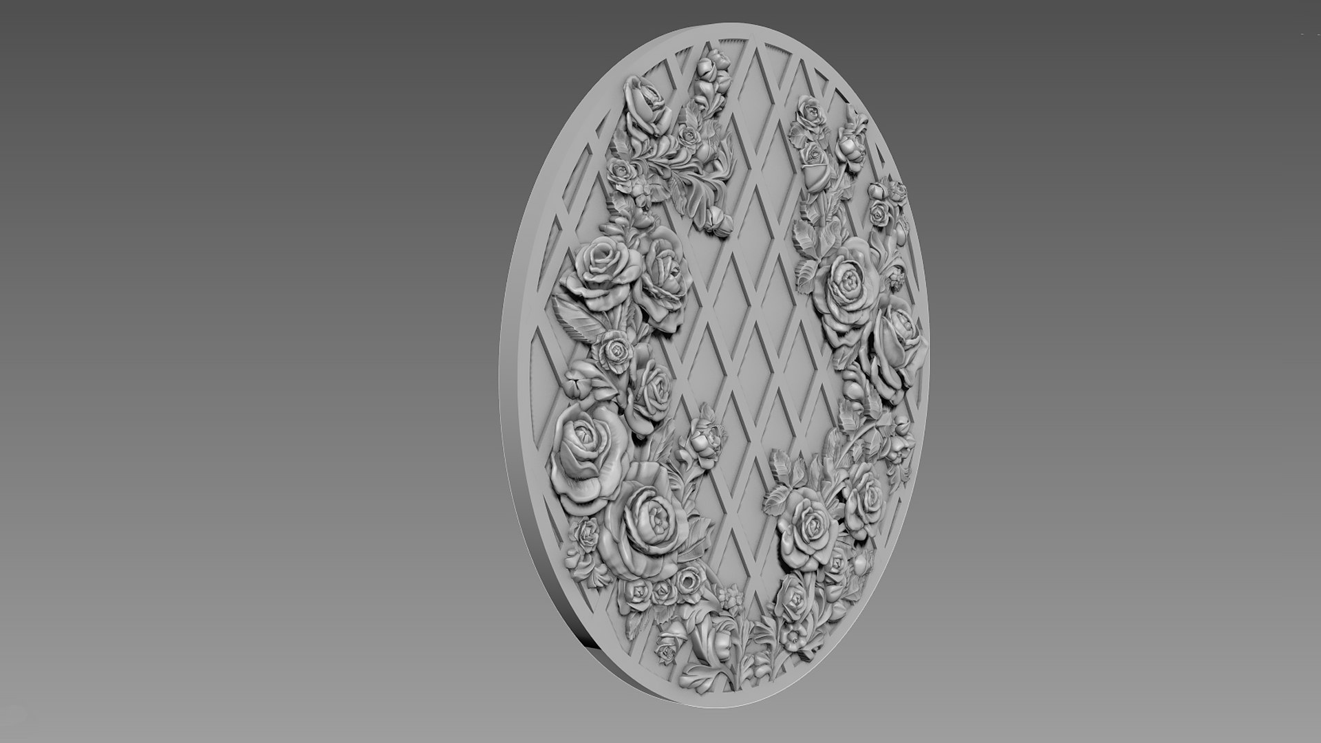 3D Roses Bas-relief Model - TurboSquid 2103789