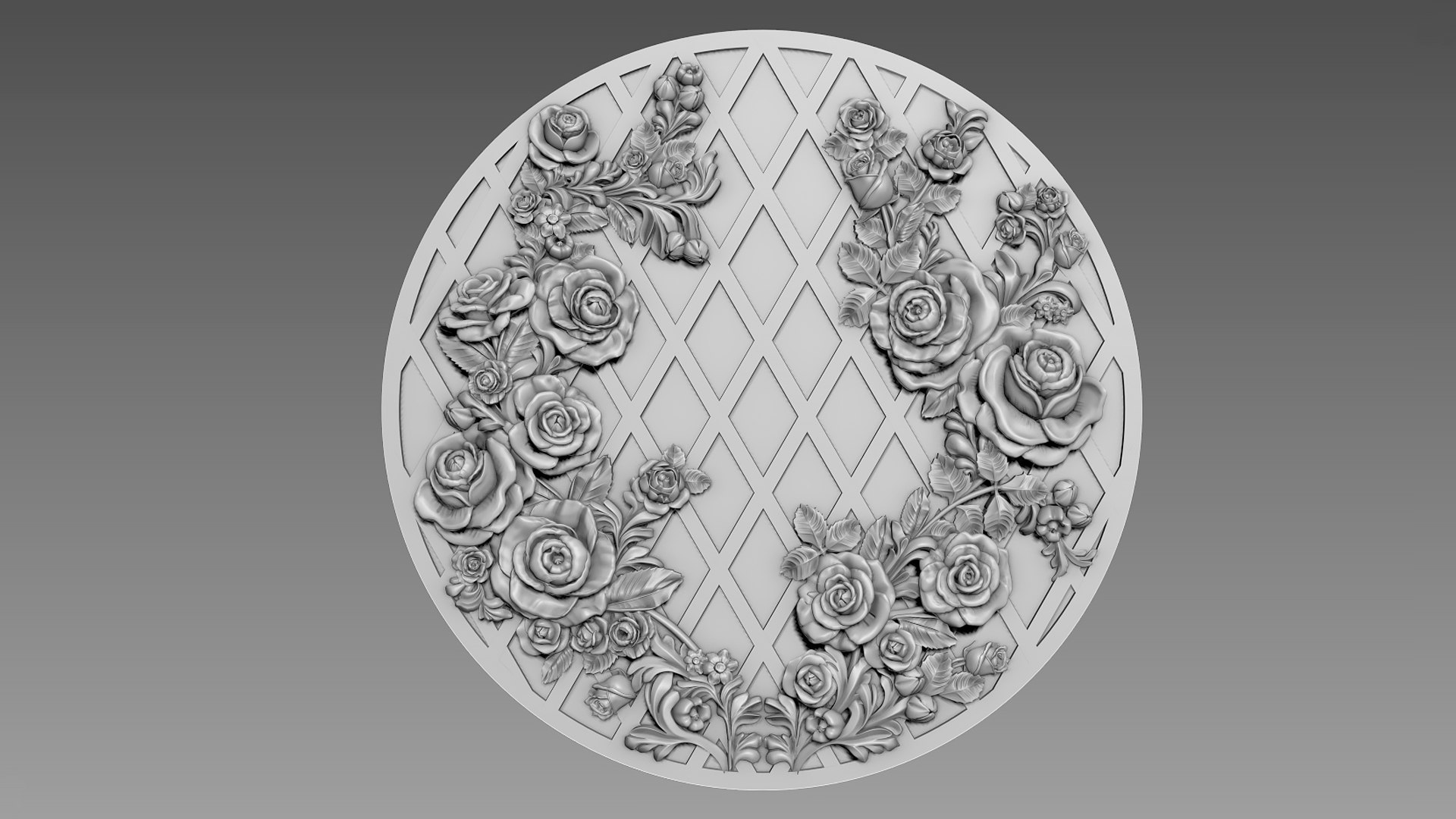 3D Roses Bas-relief Model - TurboSquid 2103789