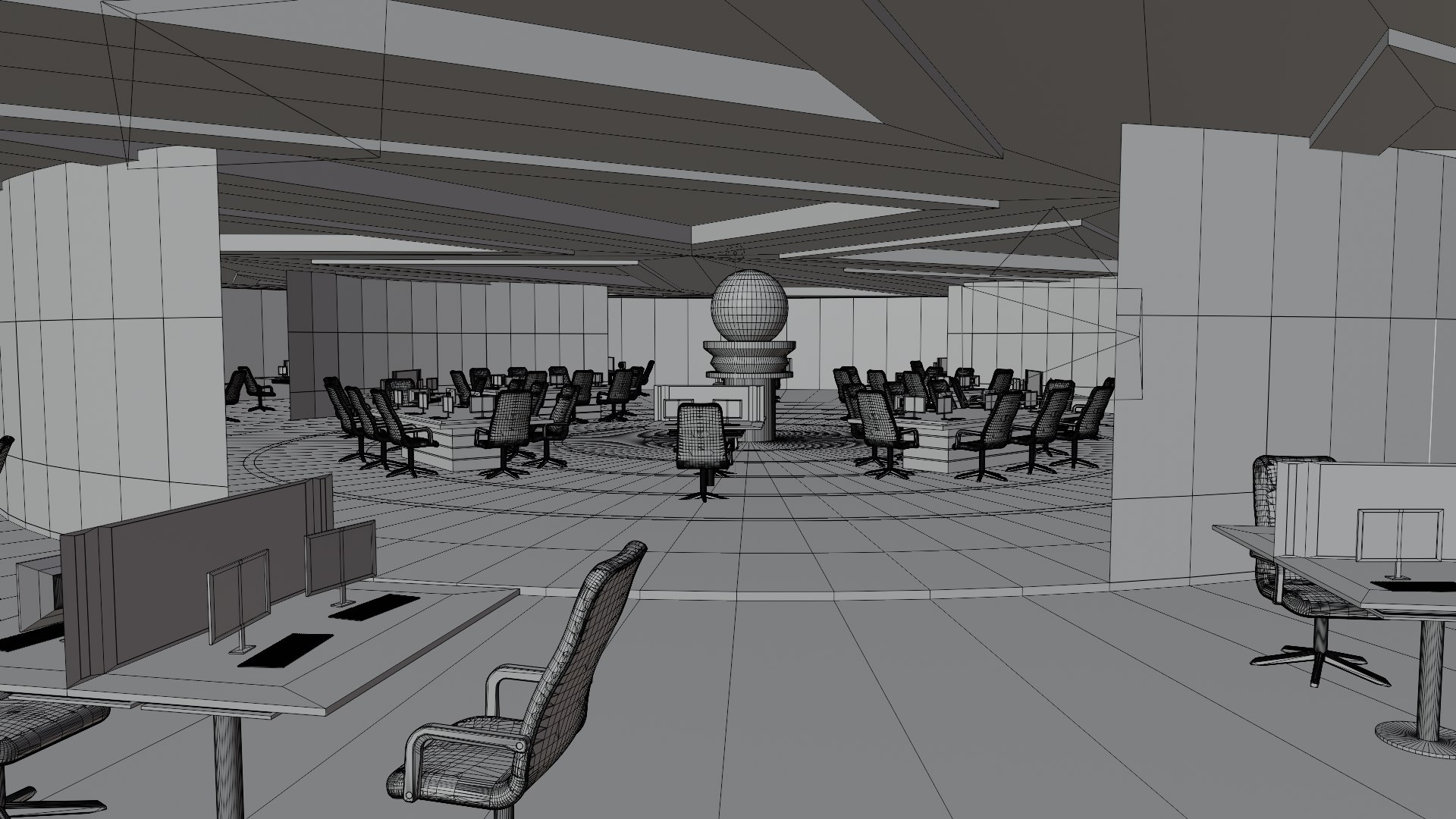 3D Sci-Fi Command Center - TurboSquid 2161391