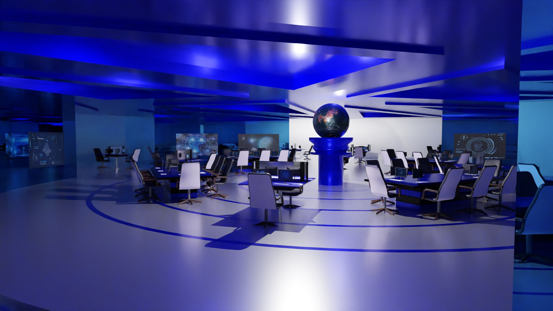 3D Sci-Fi Command Center - TurboSquid 2161391