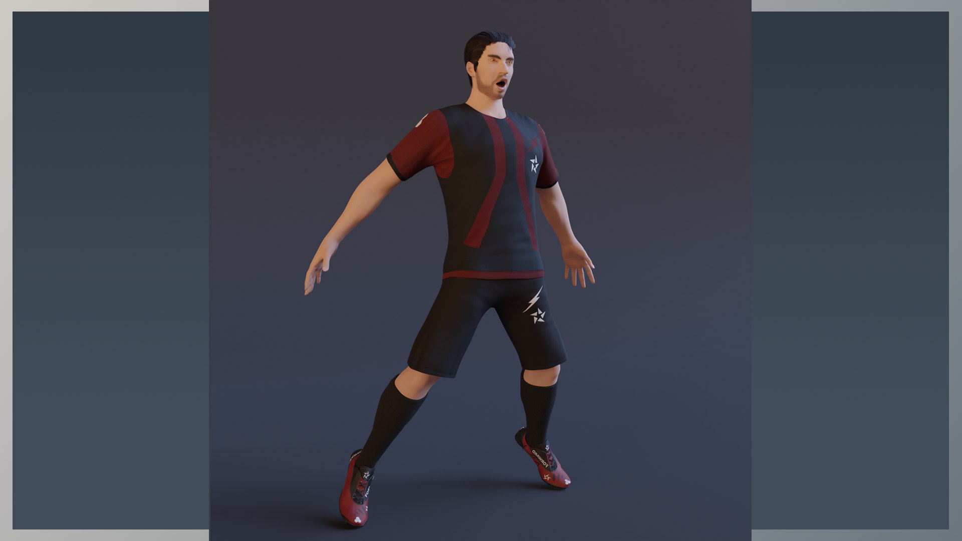 Football Player Game Ready 3D Model - TurboSquid 2208090