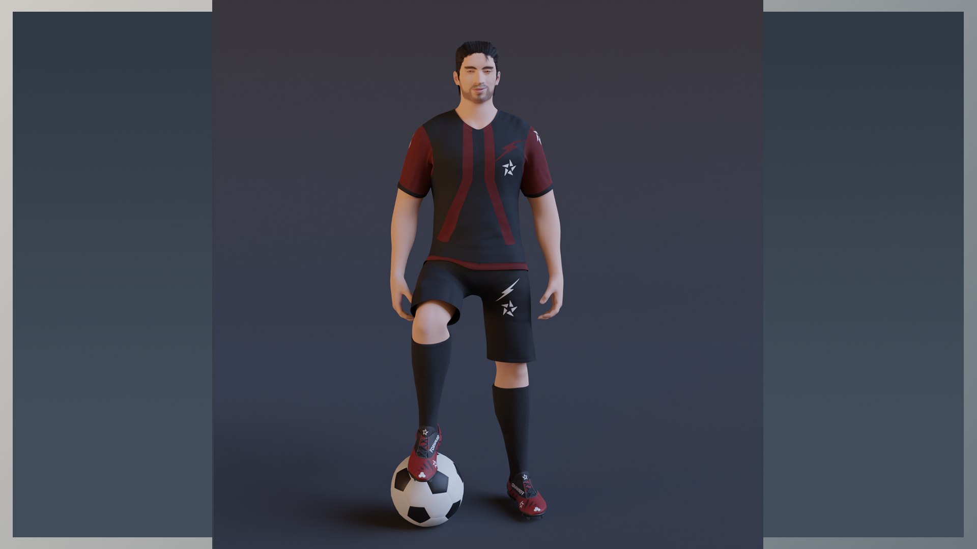 Football Player Game Ready 3D Model - TurboSquid 2208090