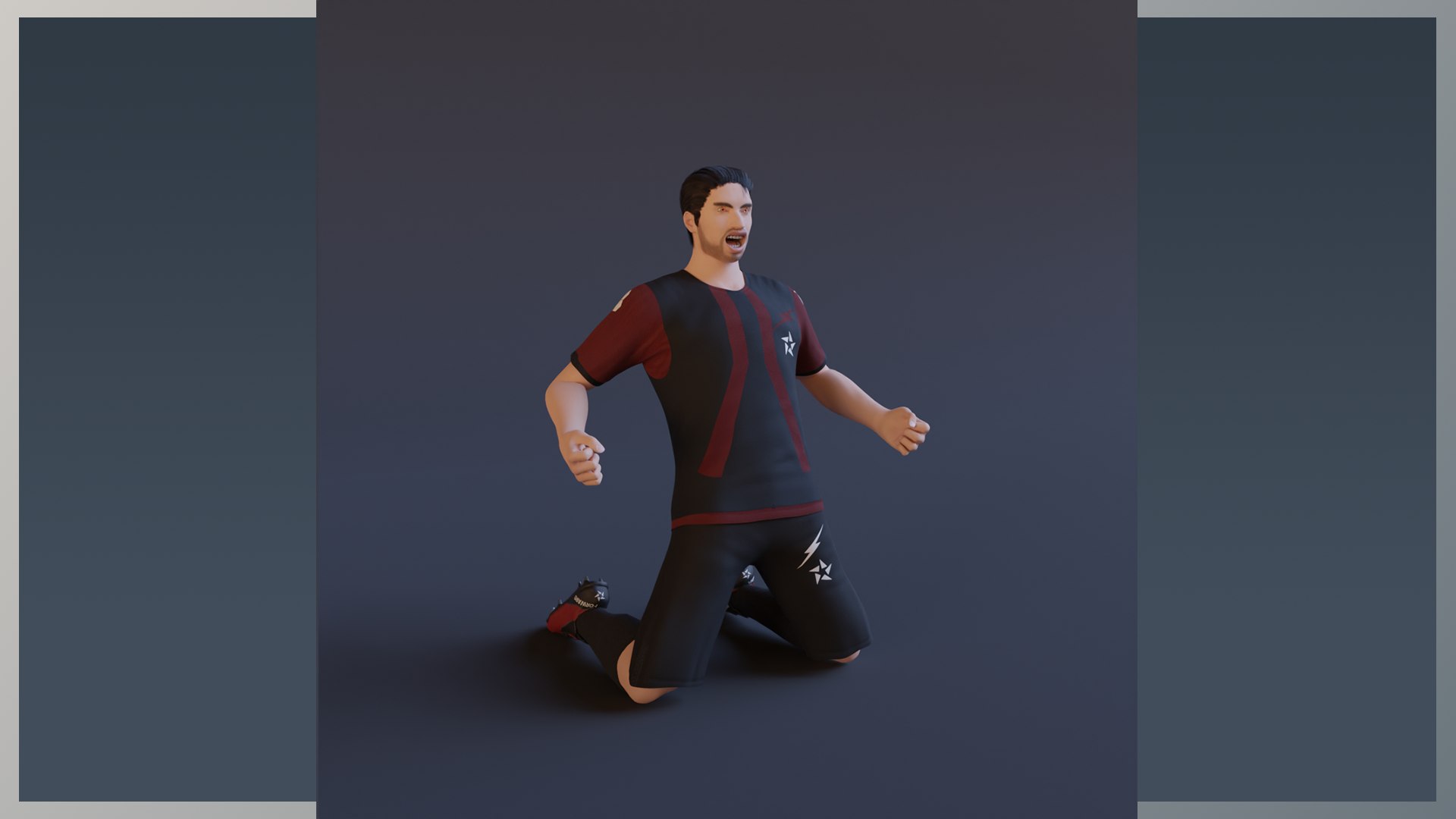 Football Player Game Ready 3D Model - TurboSquid 2208090