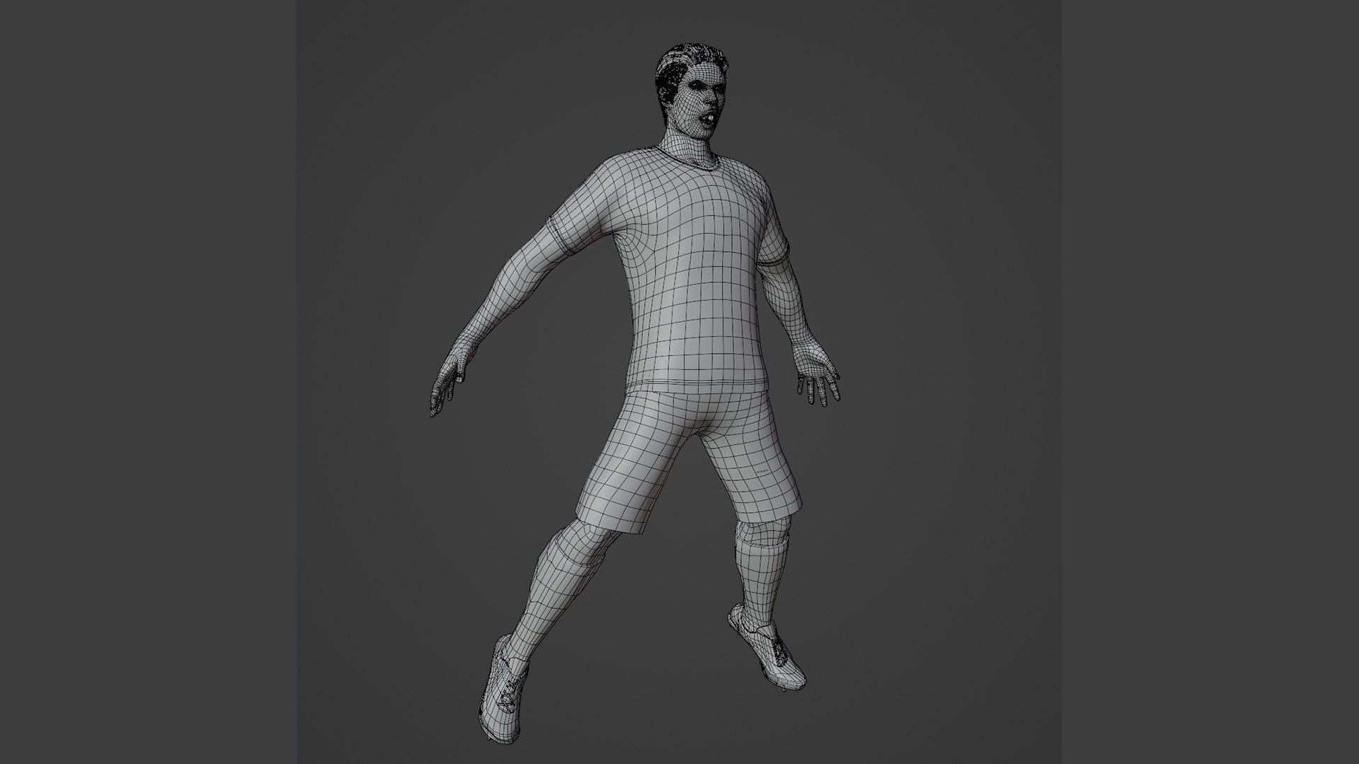 Football Player Game Ready 3D Model - TurboSquid 2208090