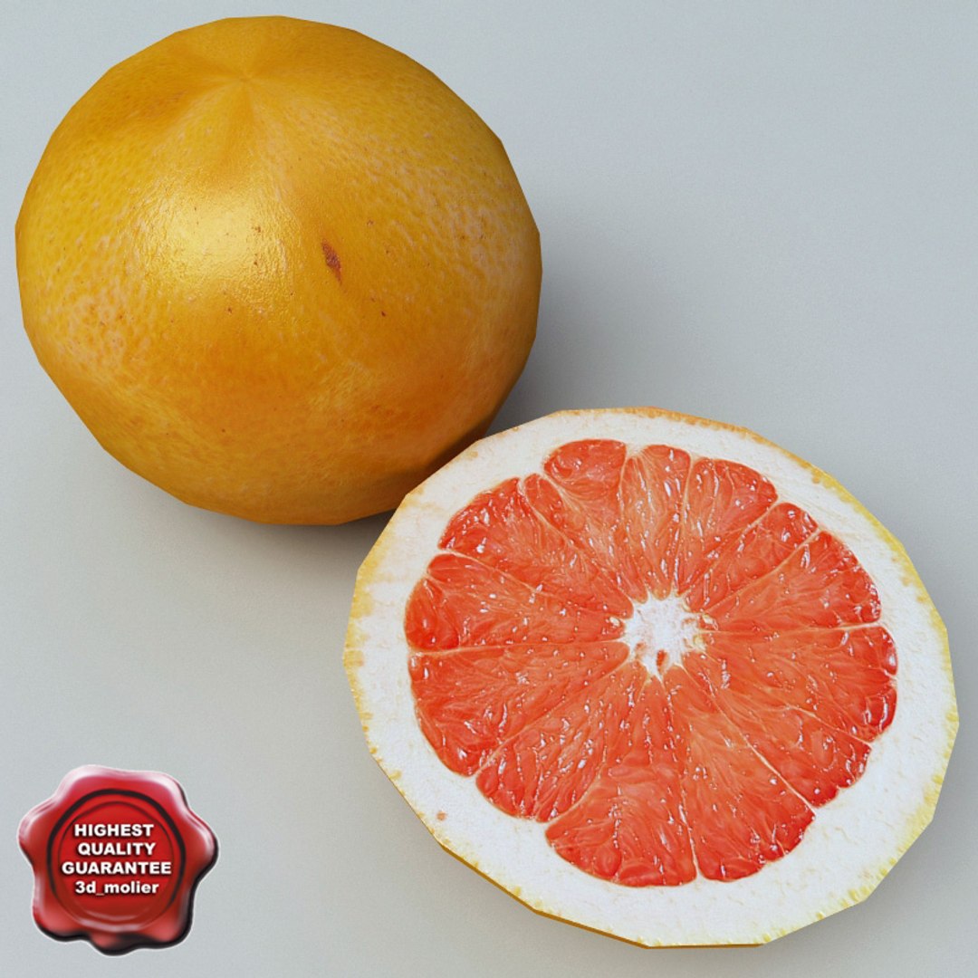 Grapefruits Modelled 3d Model