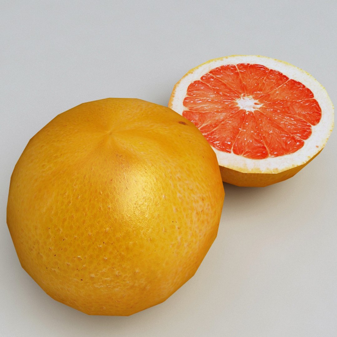 Grapefruits Modelled 3d Model