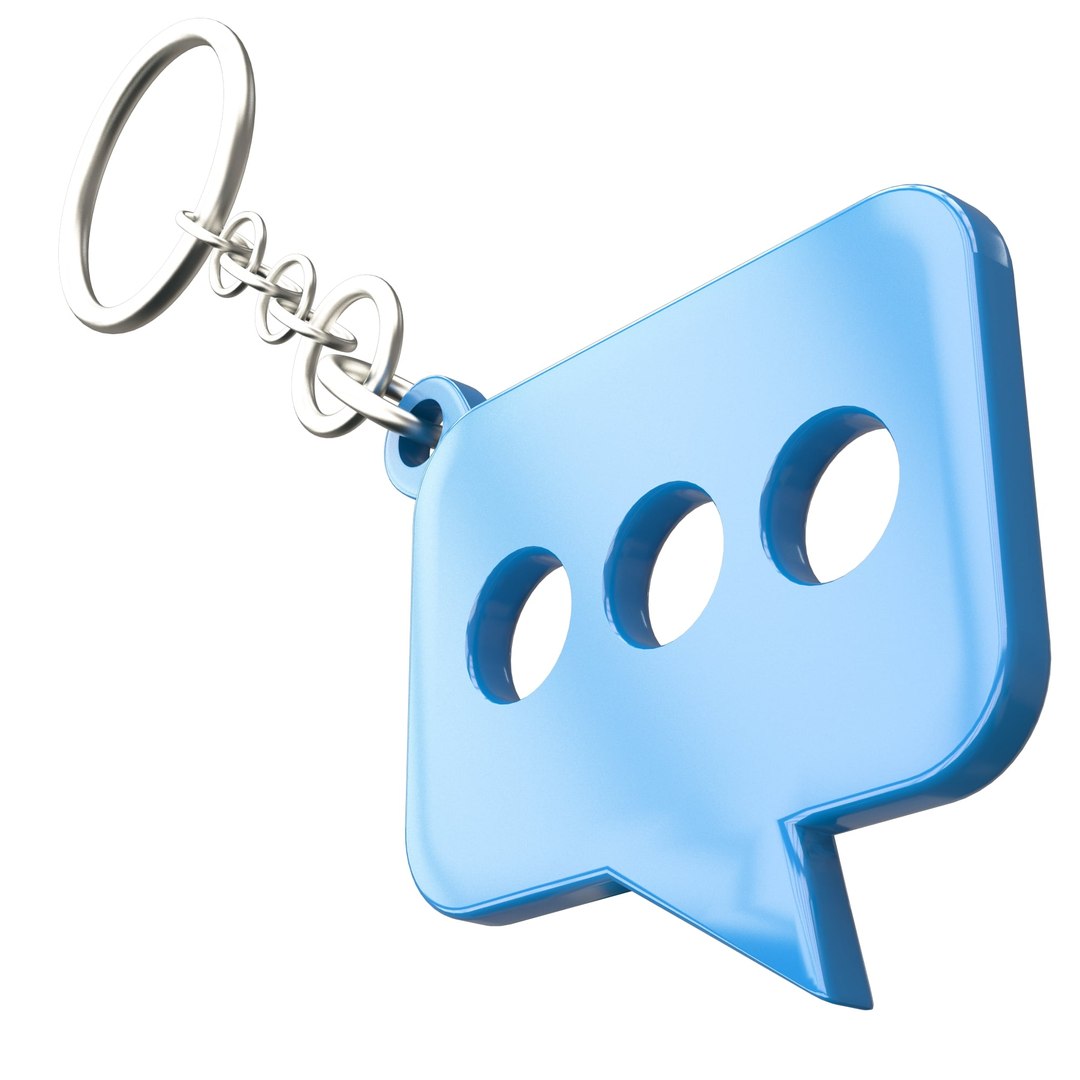 3D Model Message Symbol Keychain - TurboSquid 2513270
