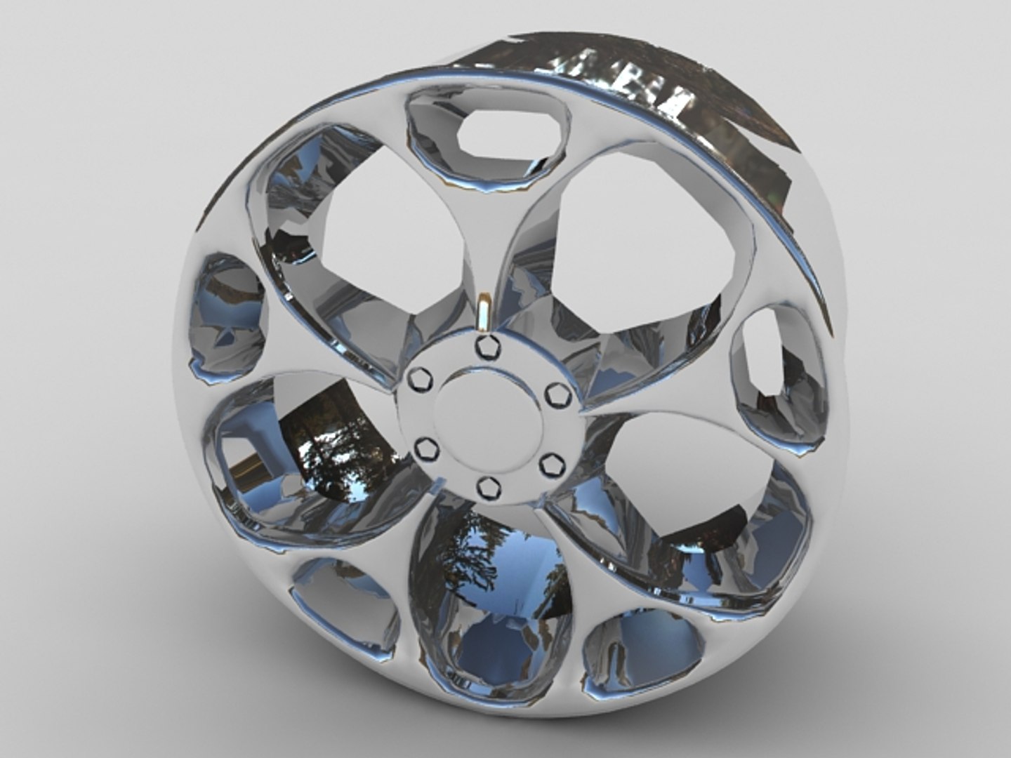 maya alloy car wheel