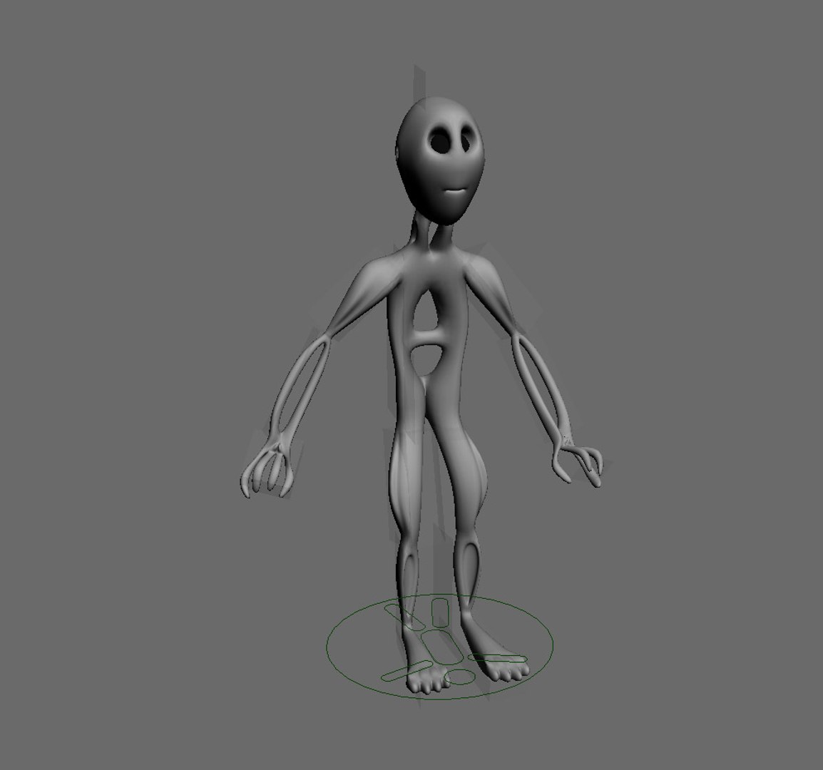 Cute Alien Character 3d Model