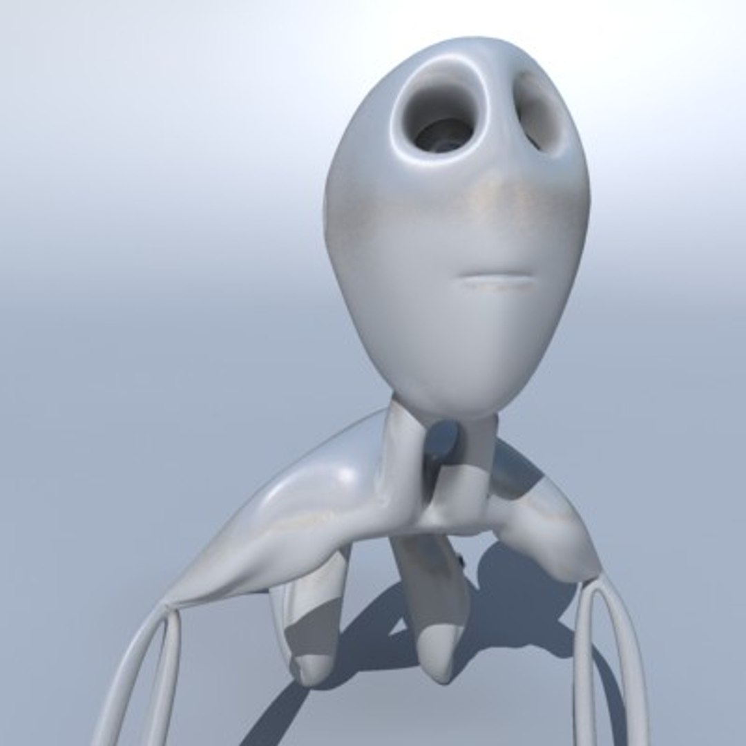 Cute Alien Character 3d Model