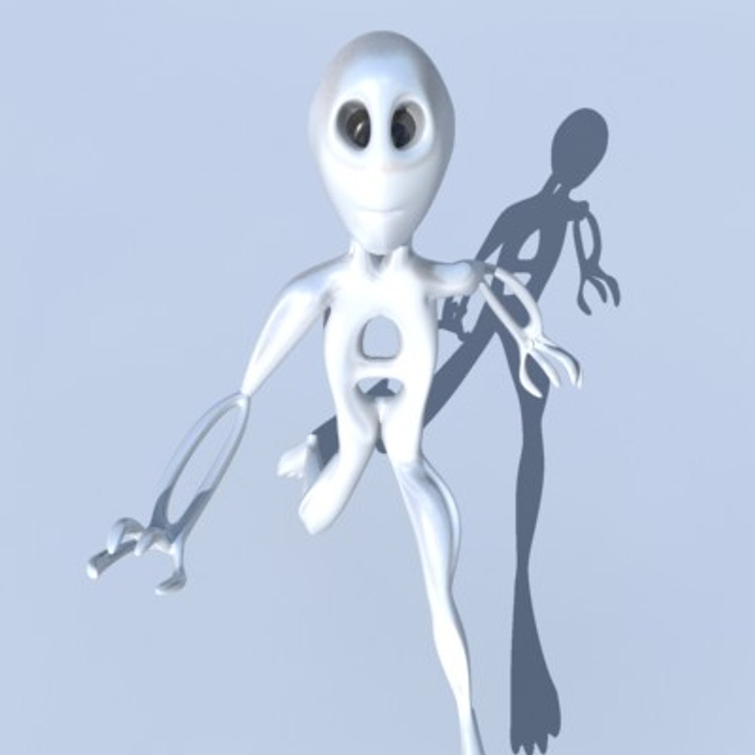 Cute Alien Character 3d Model