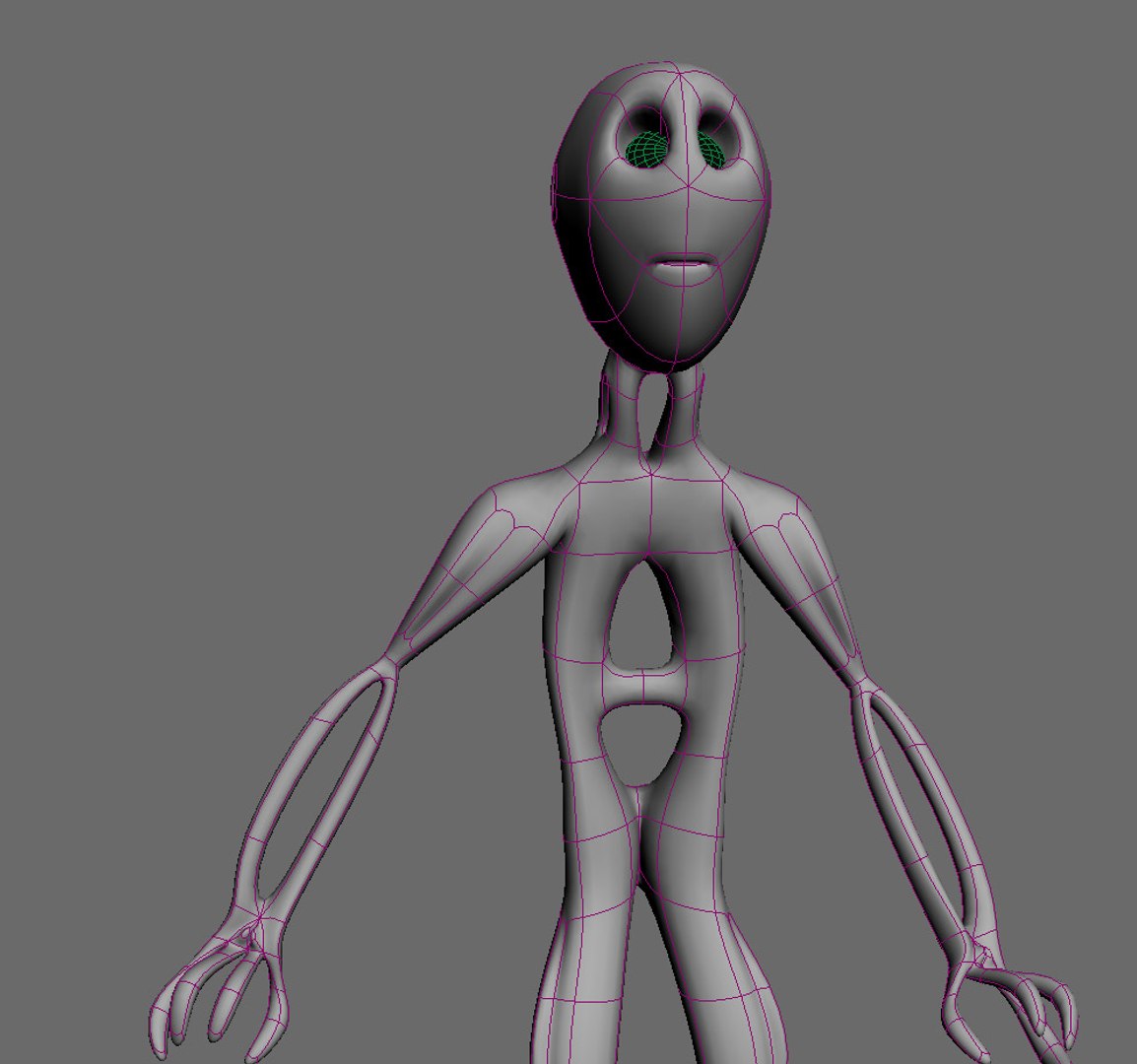 Cute Alien Character 3d Model