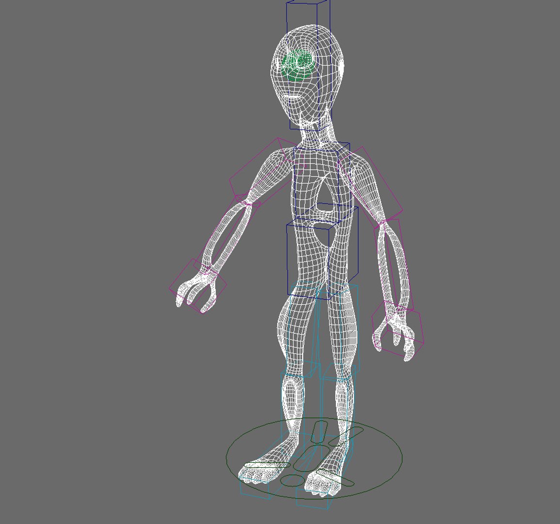 Cute Alien Character 3d Model