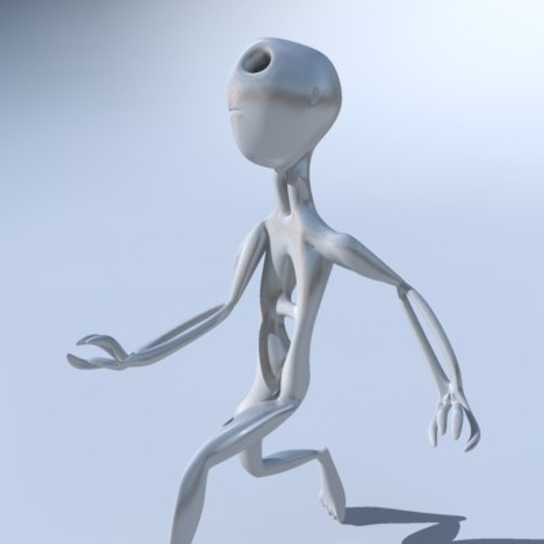 Cute Alien Character 3d Model