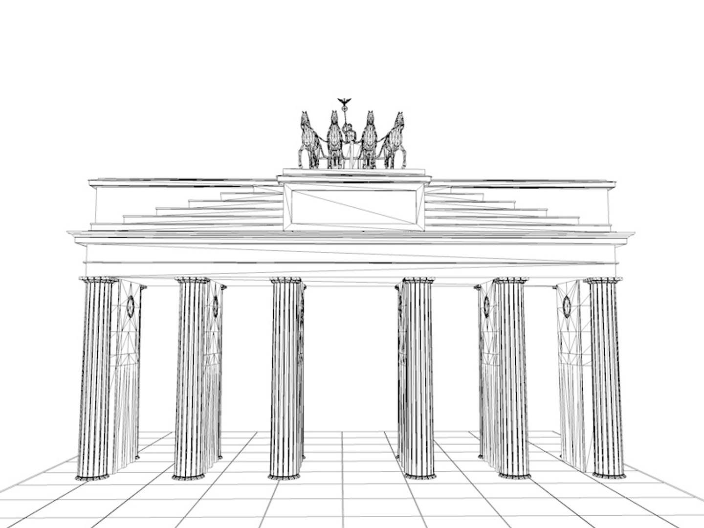 Cartoon Berlin Brandenburg Gate Model - TurboSquid 1374929
