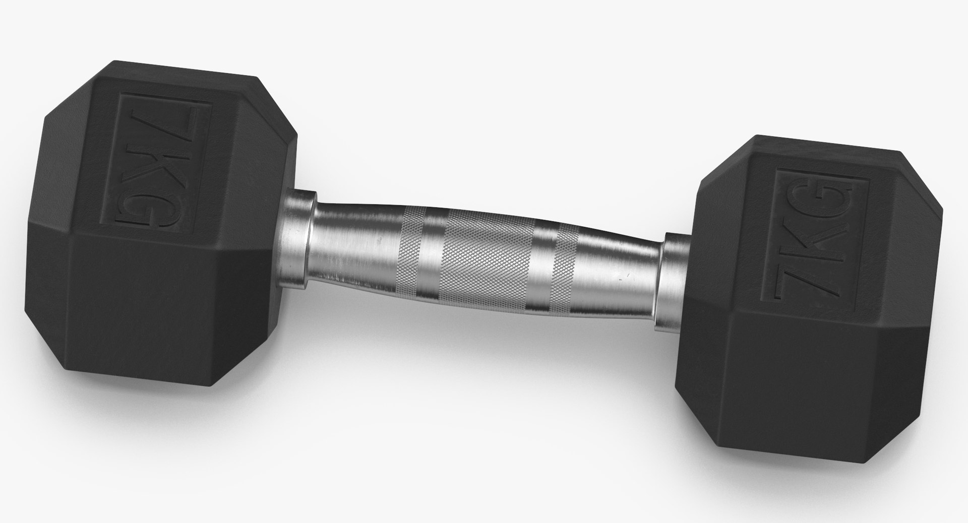 Rubber Dumbbell 7kg 3D Model - TurboSquid 1394039