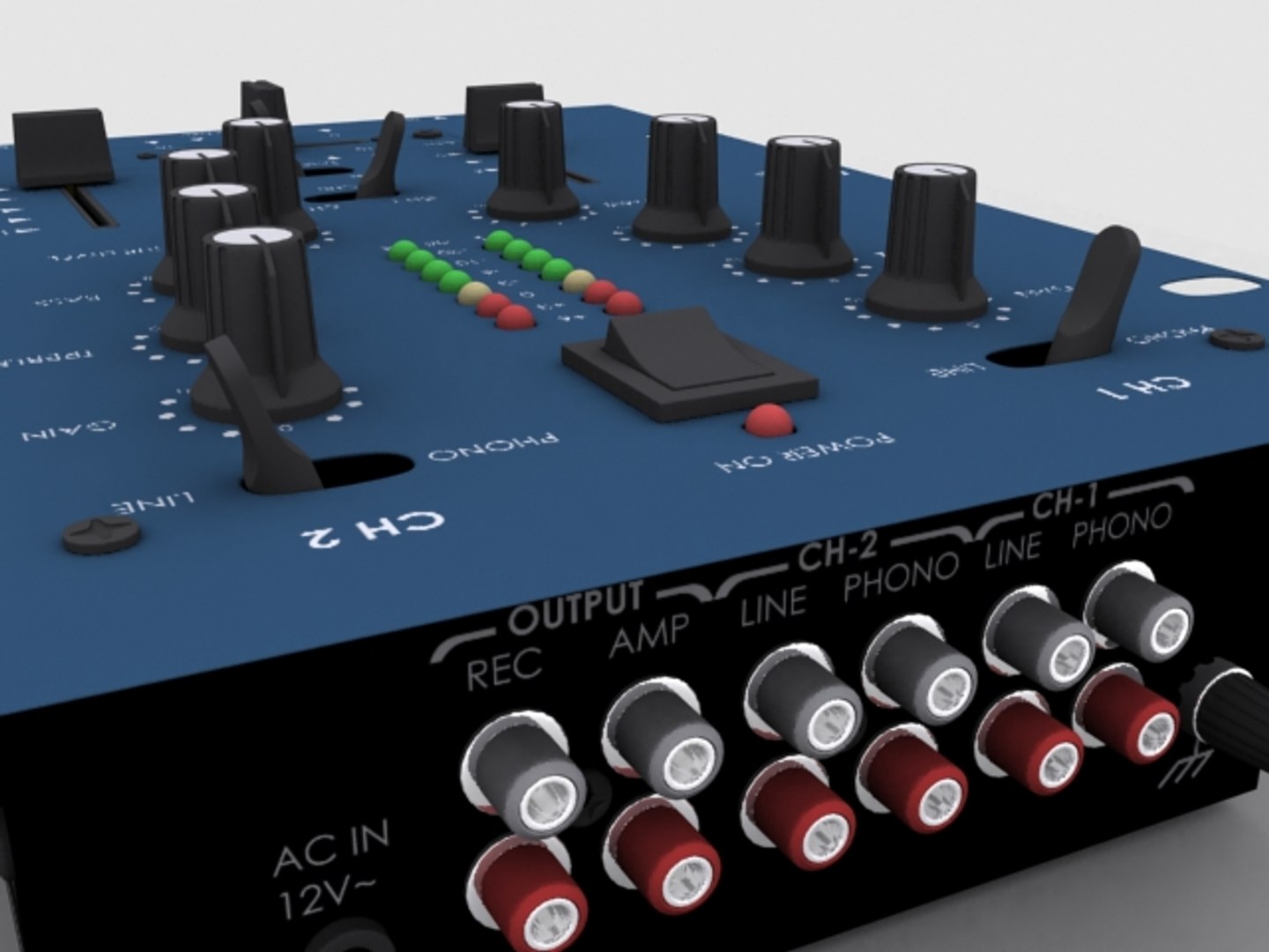 3d hi dj mixer model