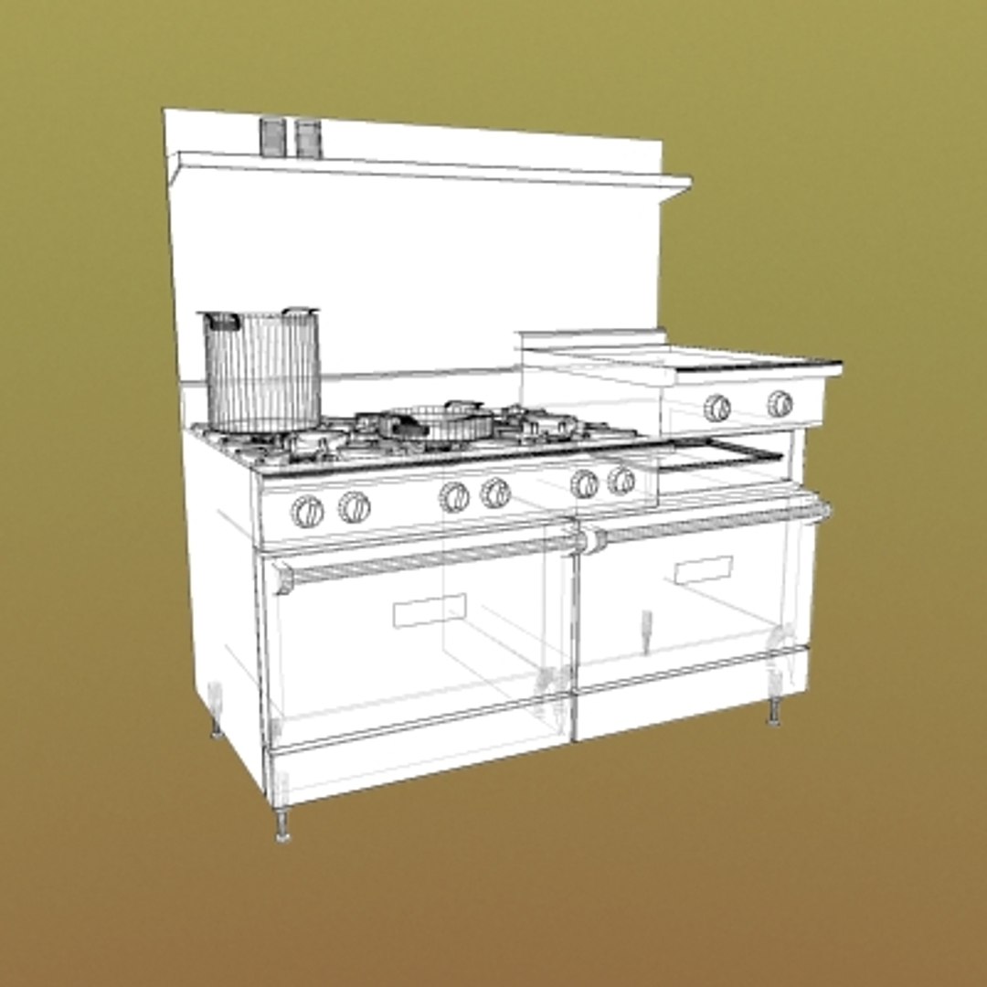 Commercial Range Oven 3d 3ds