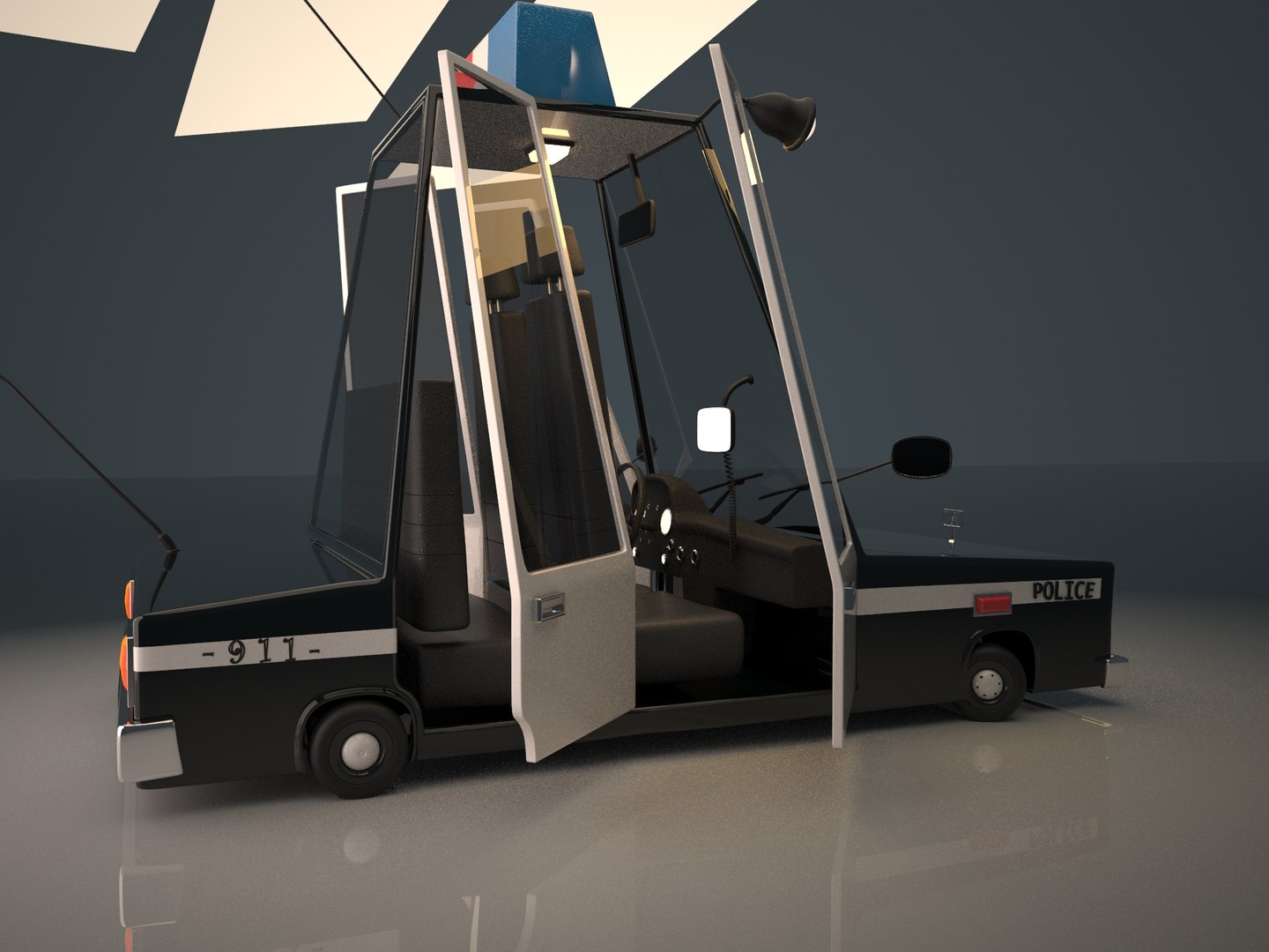 3D Stylized Police Car - TurboSquid 1534752