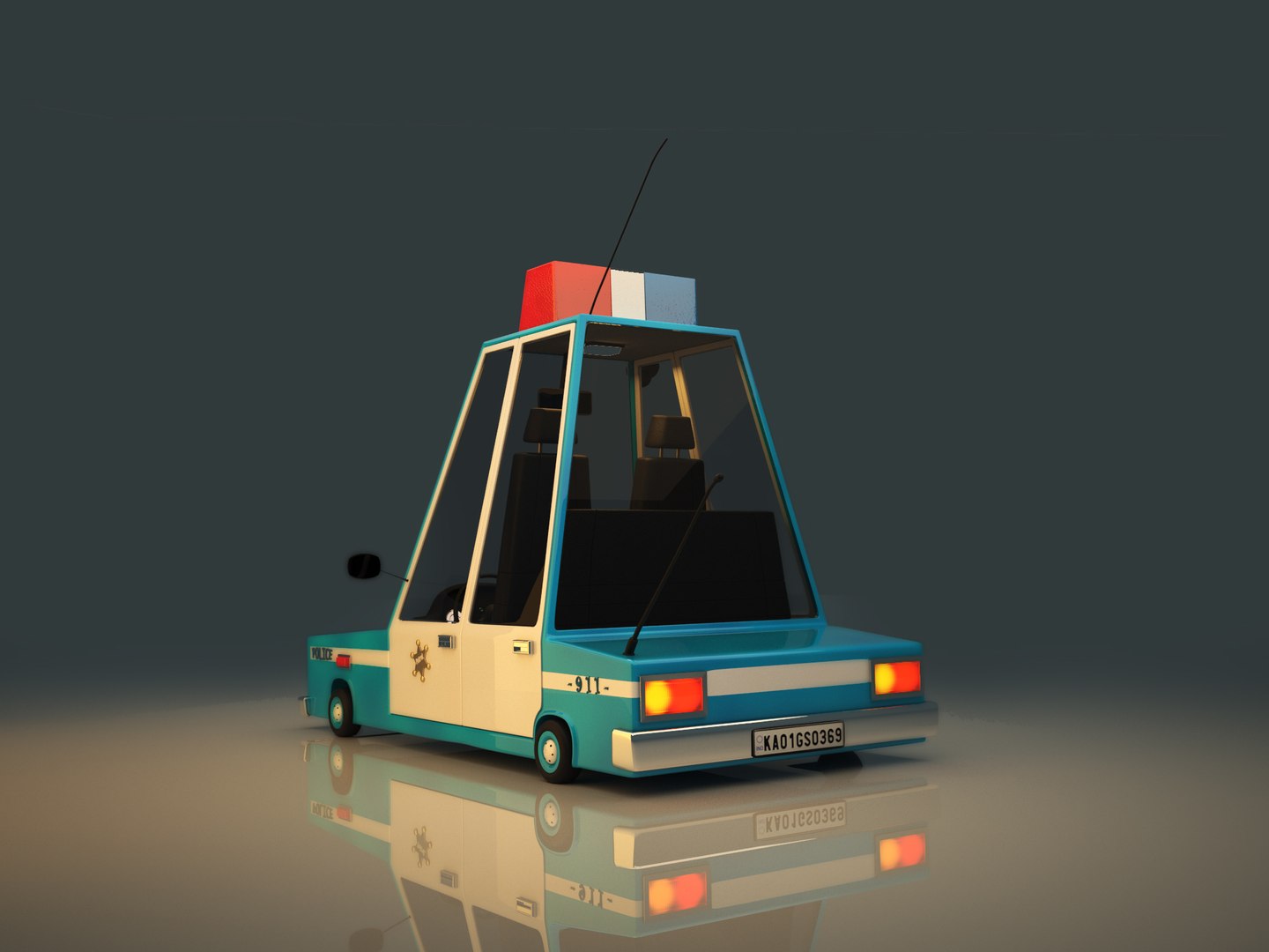 3D Stylized Police Car - TurboSquid 1534752