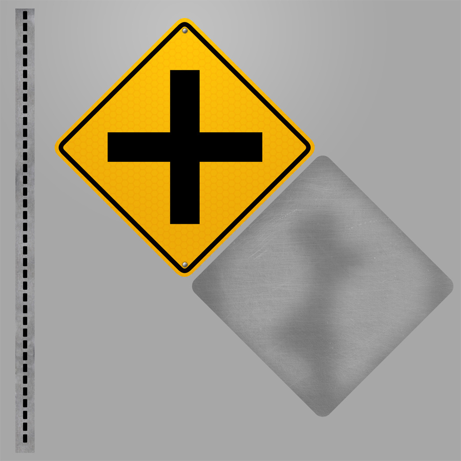 simple road sign 3d max