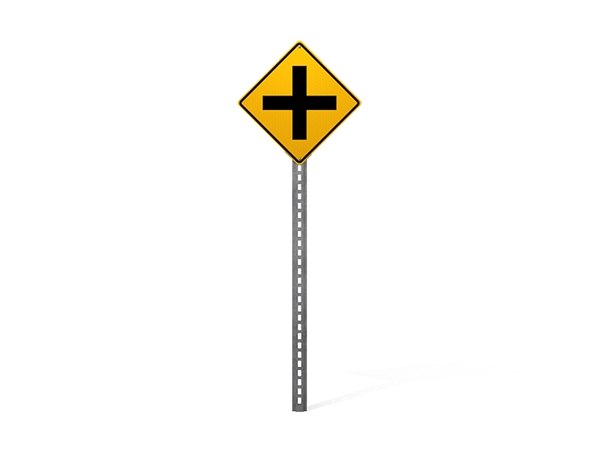 simple road sign 3d max