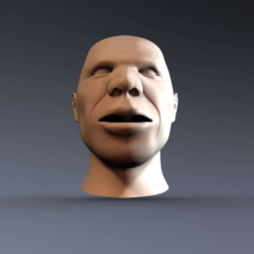 obj male face head
