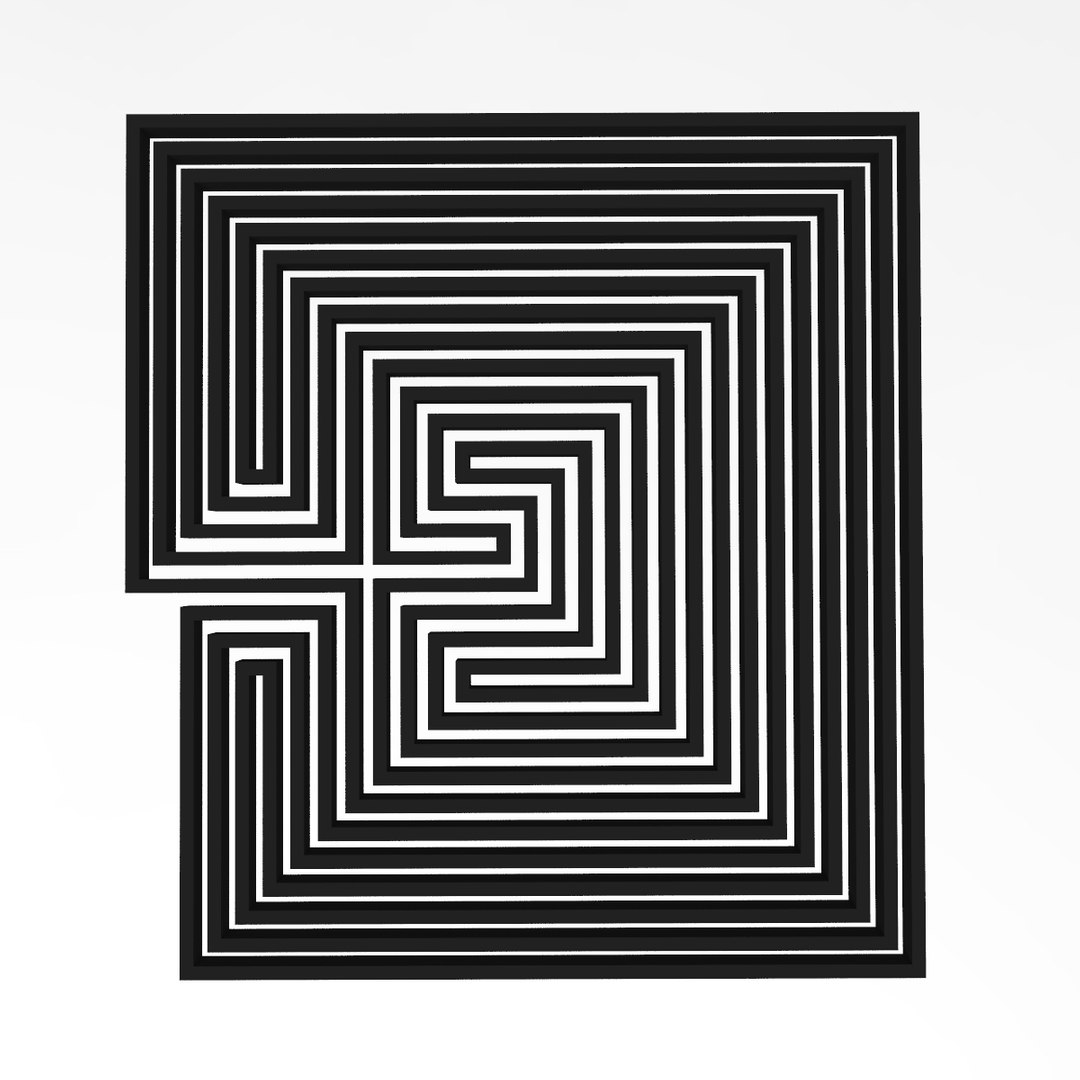 Maze Labyrinth Geometry 3d Model