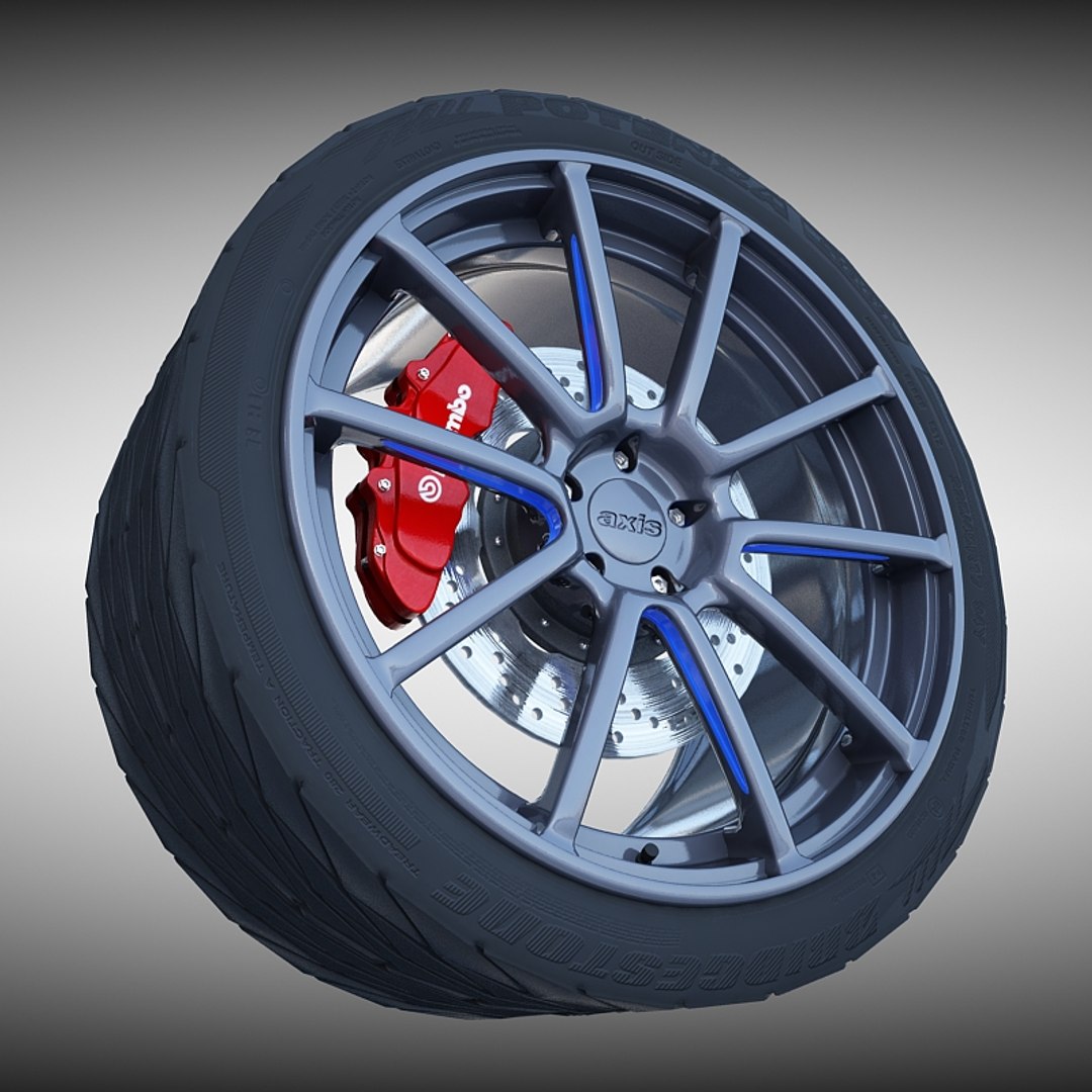 Axis Sport Wheel Tire 3d Model