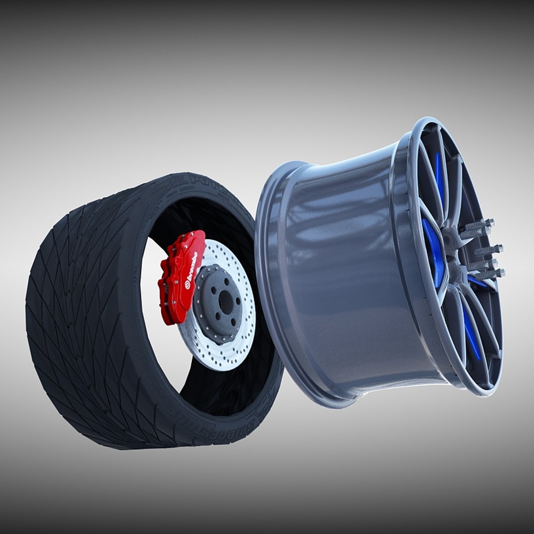 Axis Sport Wheel Tire 3d Model