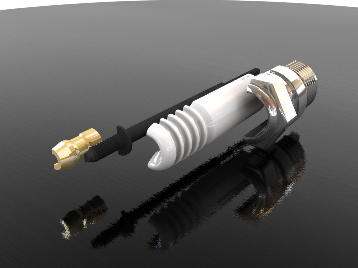 Spark Plug Parts Animation Max
