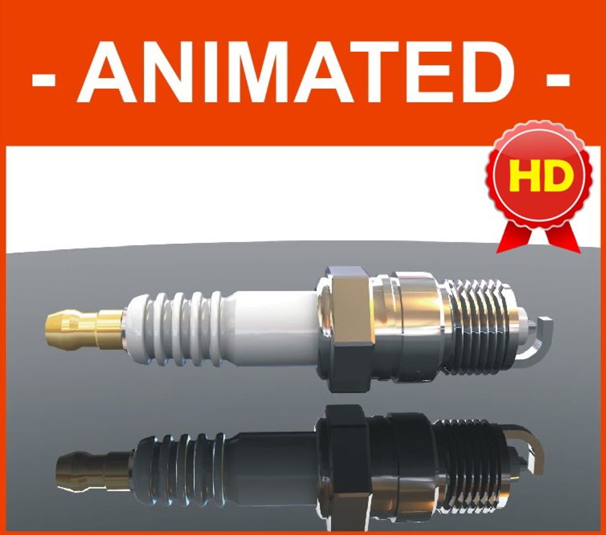 Spark Plug Parts Animation Max
