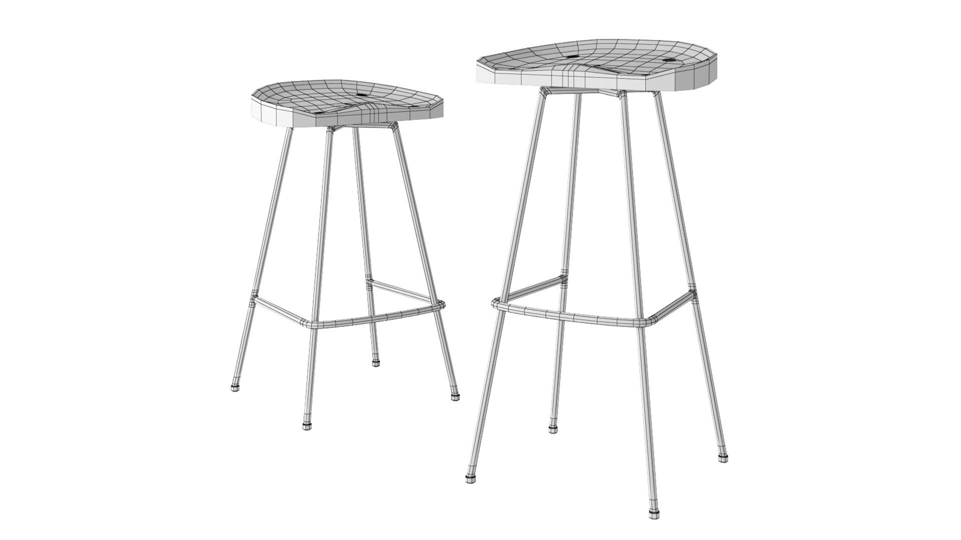 3D Rejuvenation Randle Tractor Bar Stool And Counter Stool With Metal Legs Model - TurboSquid ...