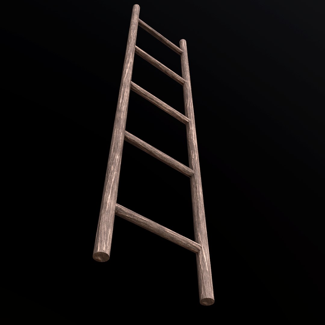 3D Pbr Ready Wood Ladder Model - TurboSquid 1216727