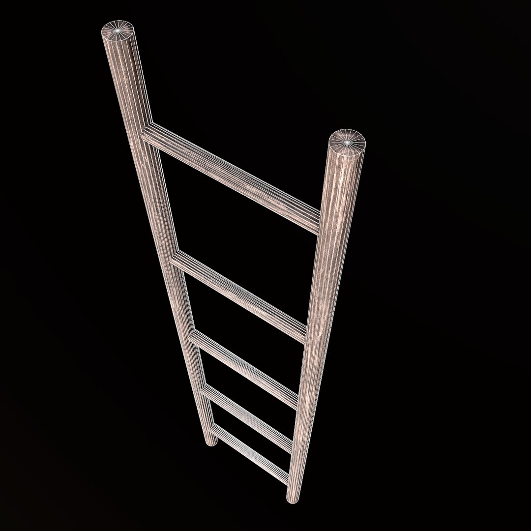3D Pbr Ready Wood Ladder Model - TurboSquid 1216727