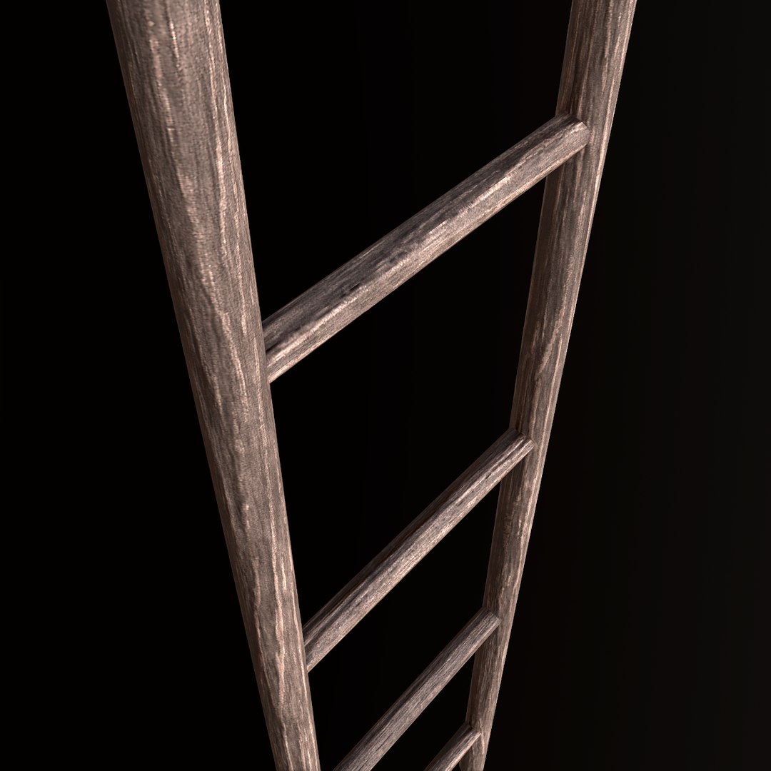 3D Pbr Ready Wood Ladder Model - TurboSquid 1216727