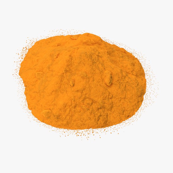 3d powdered turmeric model