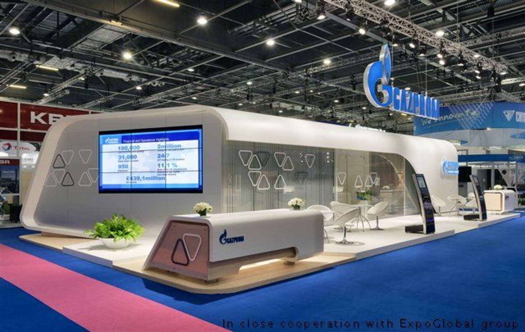 exhibition stand 3 sides 3d model