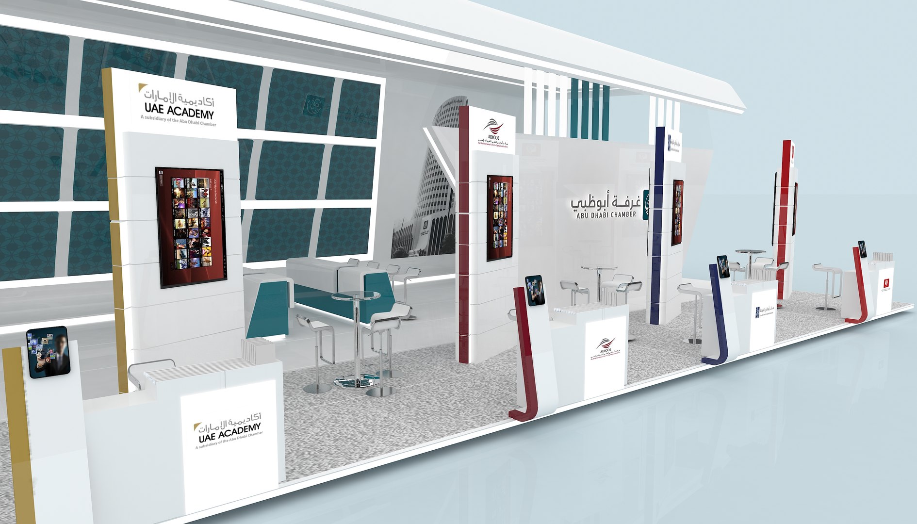 exhibition stand 3 sides 3d model