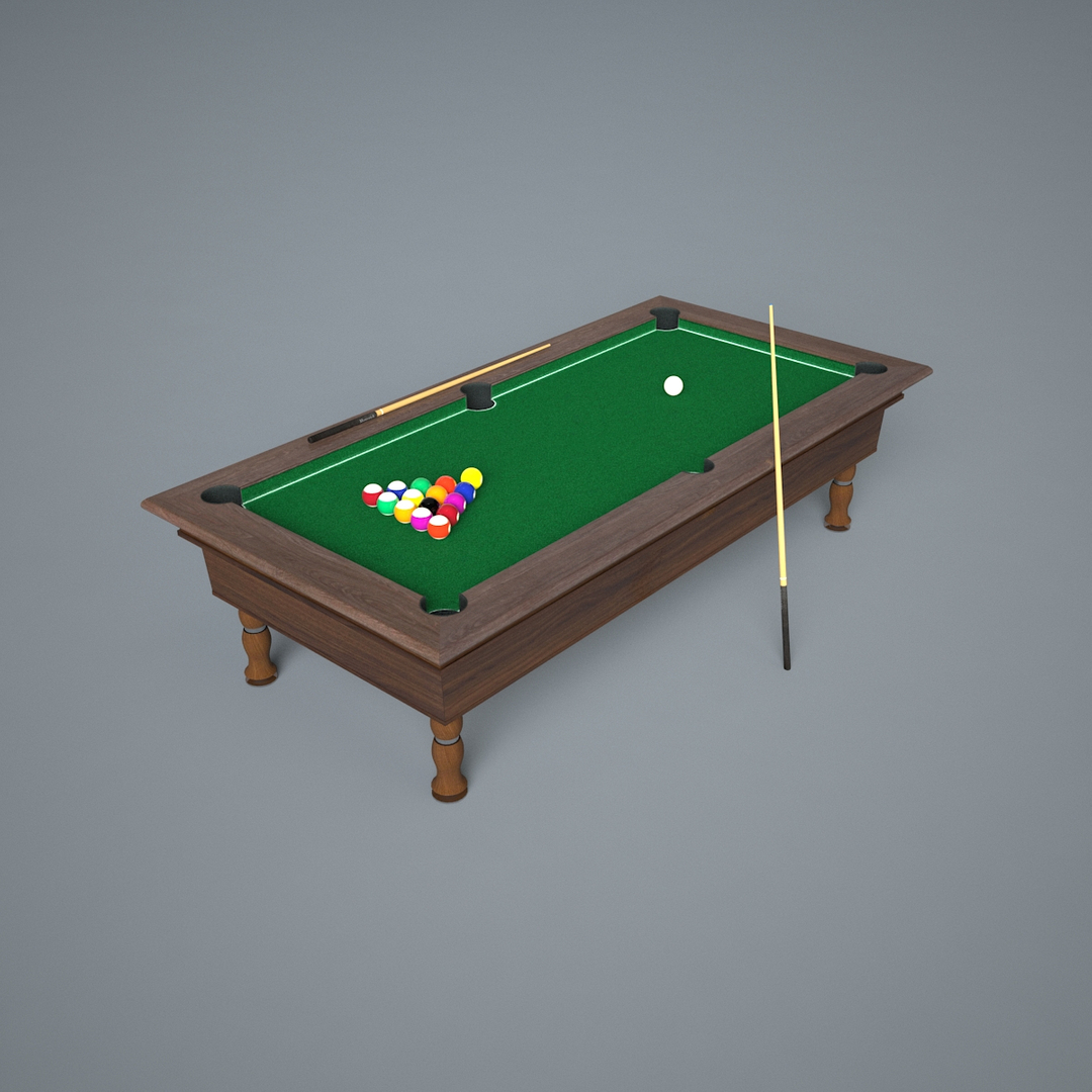Billiard Set 3d Obj