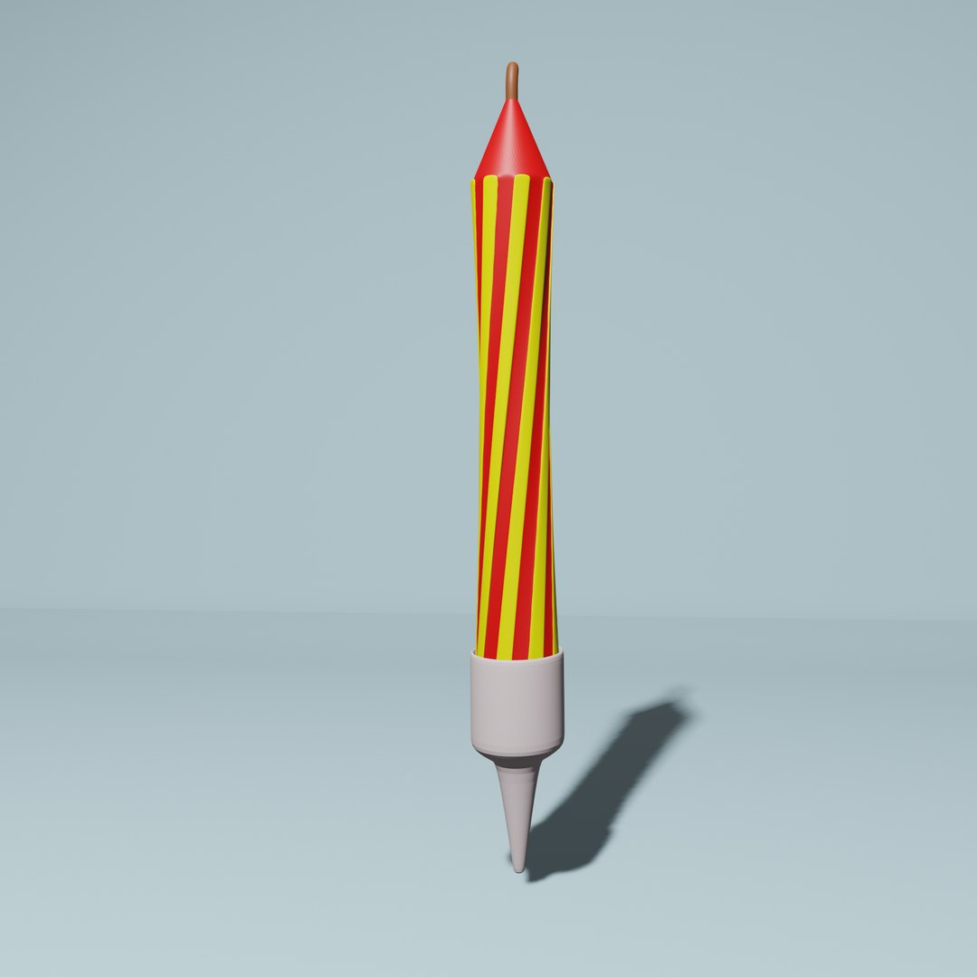 3D model candle-red-yellow - TurboSquid 1805175