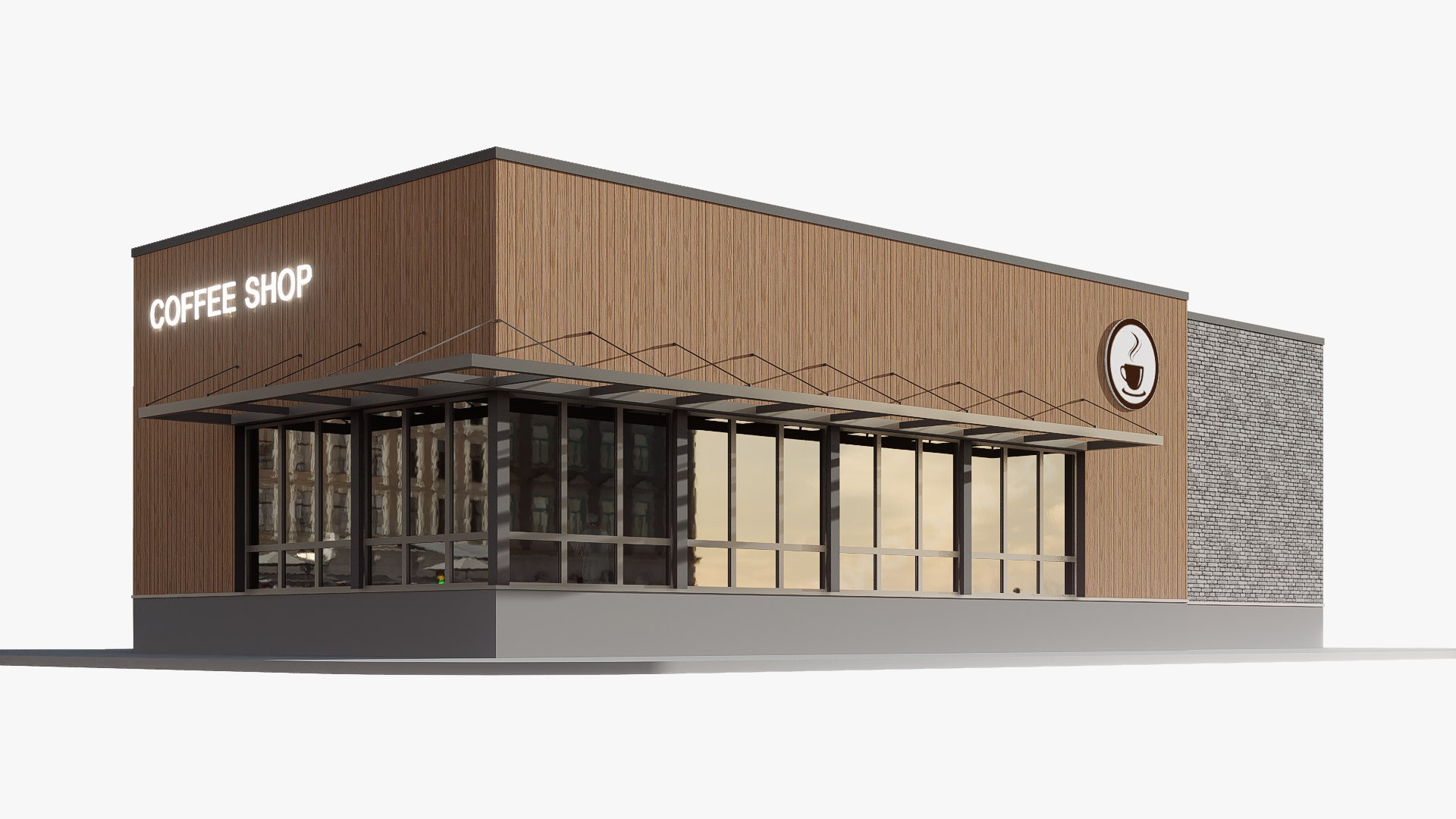 3D Coffee Shop Model - TurboSquid 2289073