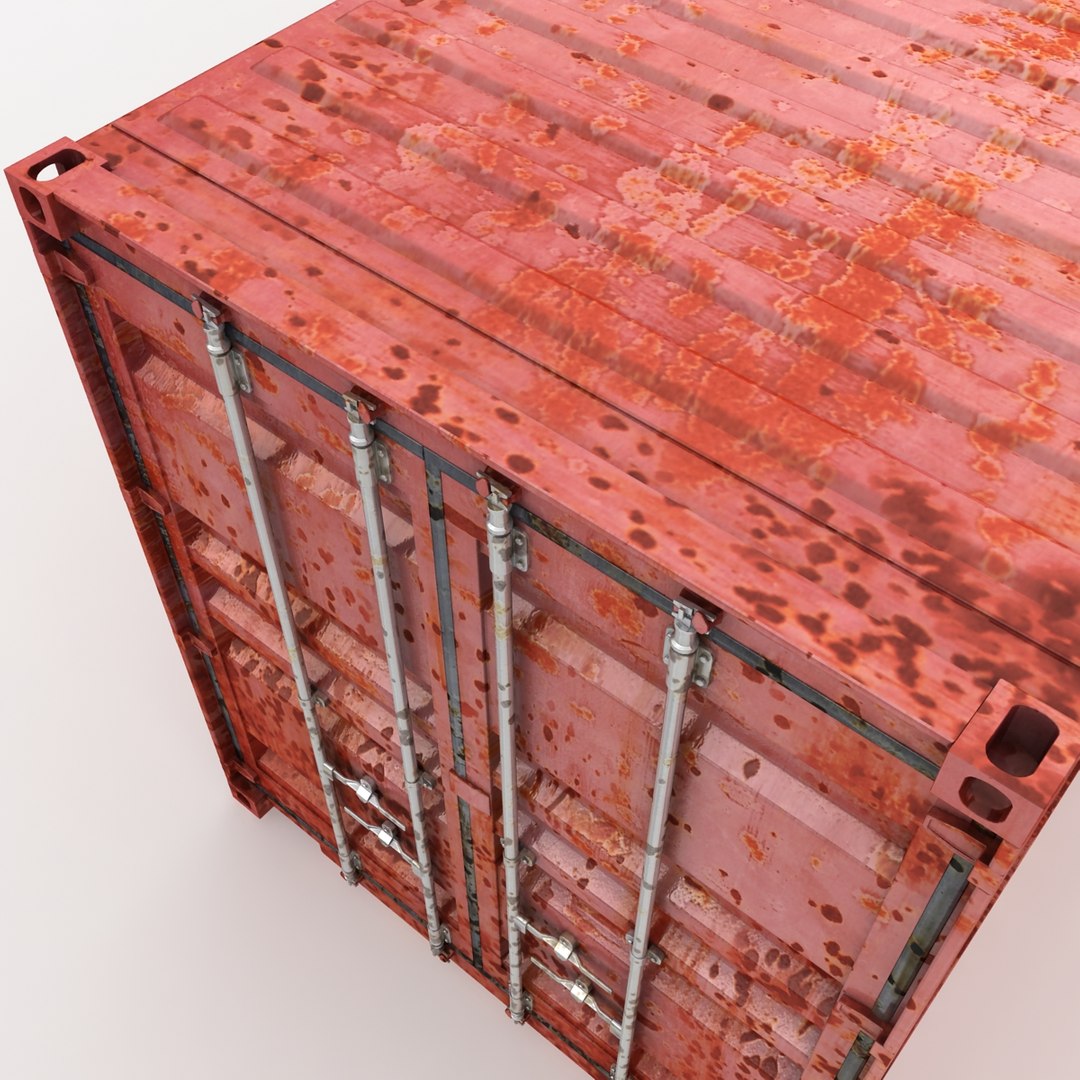 3d Realistic Container 40ft Old