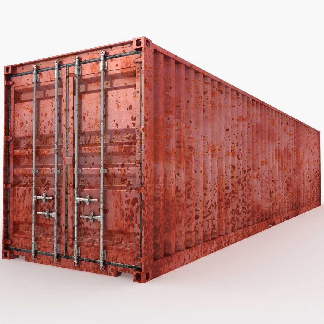 3d Realistic Container 40ft Old
