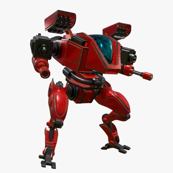 3D Epic Red Mech - TurboSquid 2040900